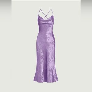 Dresses | Purple Silk Dress Silky Maxi | Poshmark